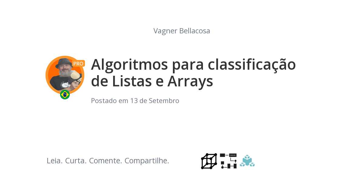 Algoritmos para classificação de Listas e Arrays