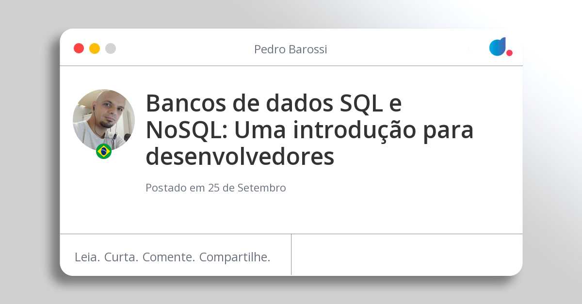 Bancos De Dados Sql E Nosql Uma Introdução Para Desenvolvedores