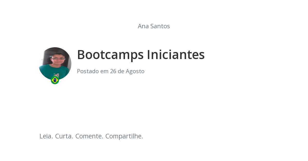 Bootcamps Iniciantes