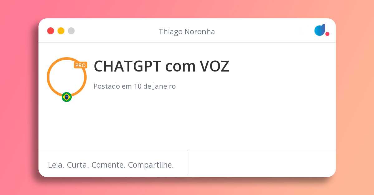 CHATGPT com VOZ