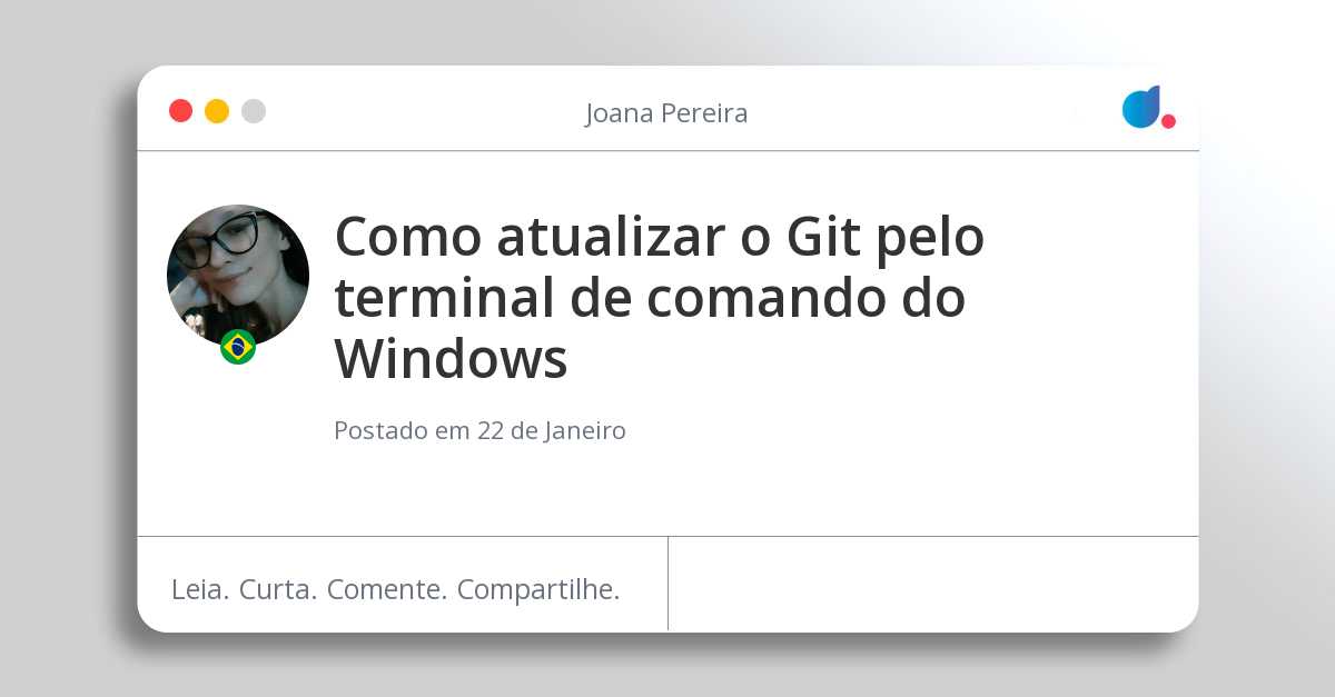 Como atualizar o Git pelo terminal do Windows