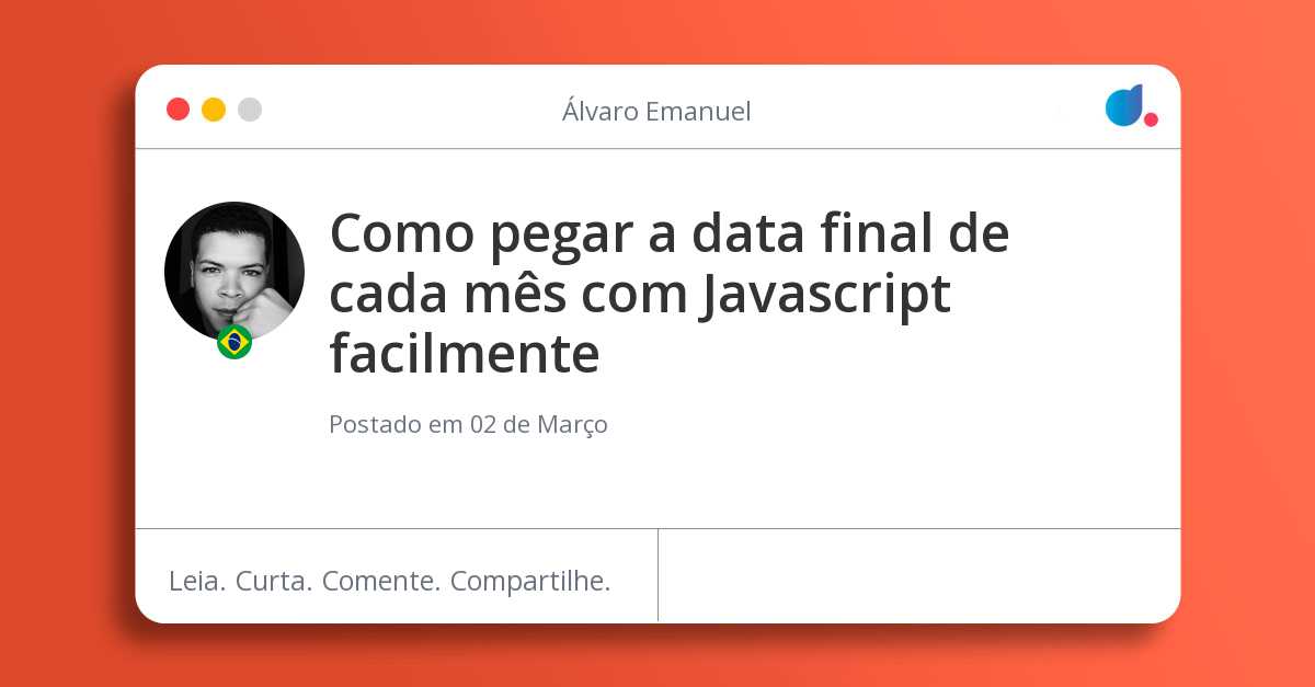 Como pegar a data final de cada mês com Javascript