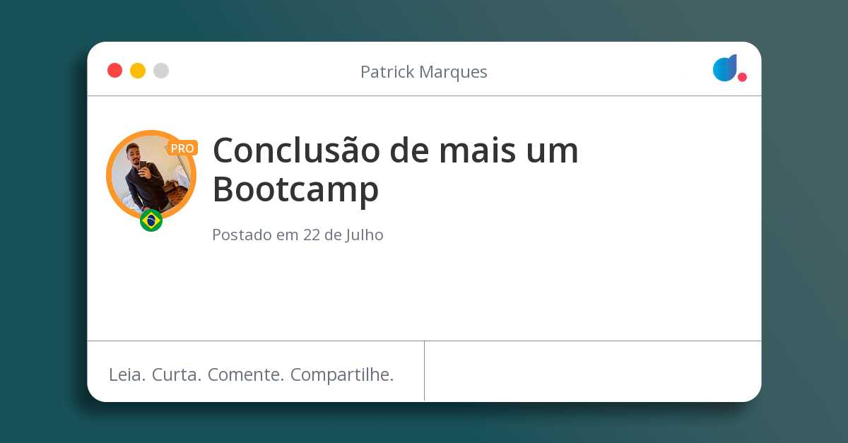 Conclusão de mais um Bootcamp
