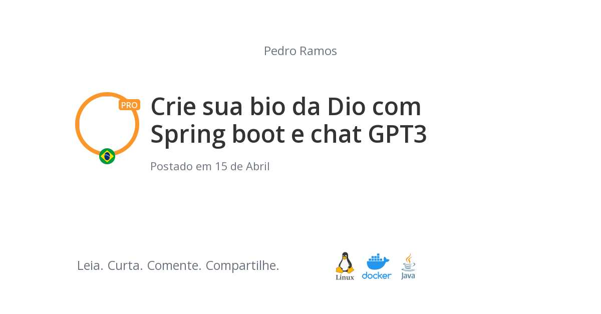 Crie sua bio da Dio com Spring boot e a api do chat-GPT