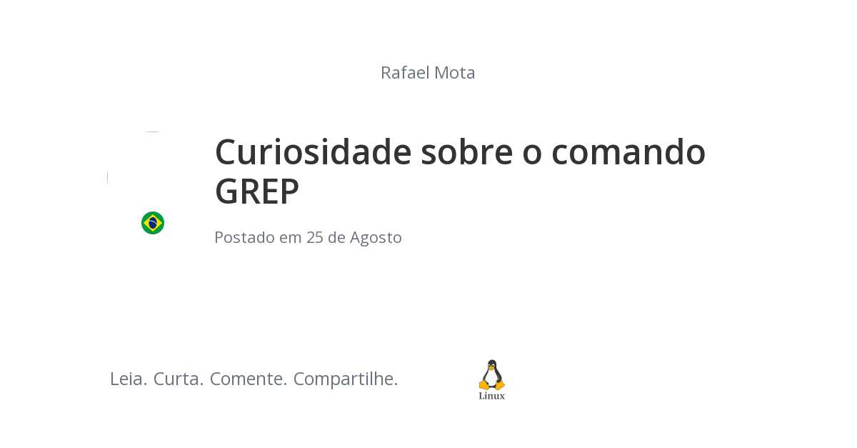 Curiosidade sobre o comando GREP