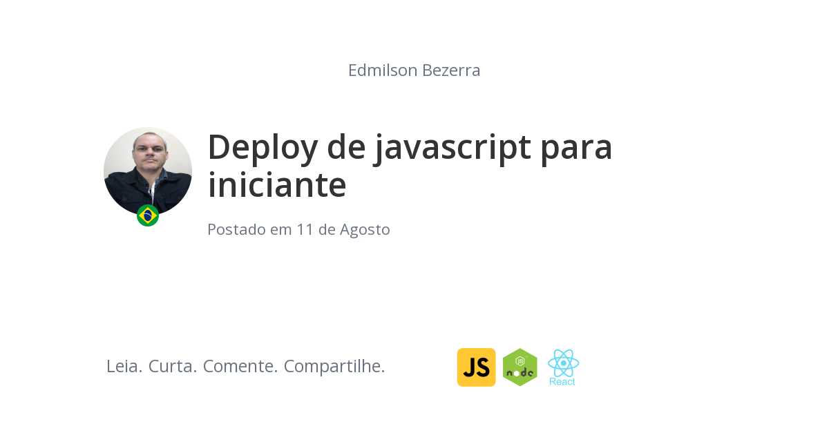 Deploy de javascript para iniciante