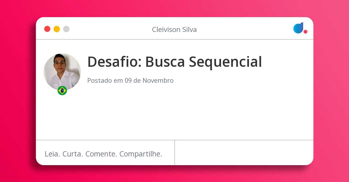 Desafio: Busca Sequencial
