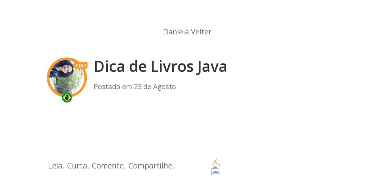 Dica de Livros Java