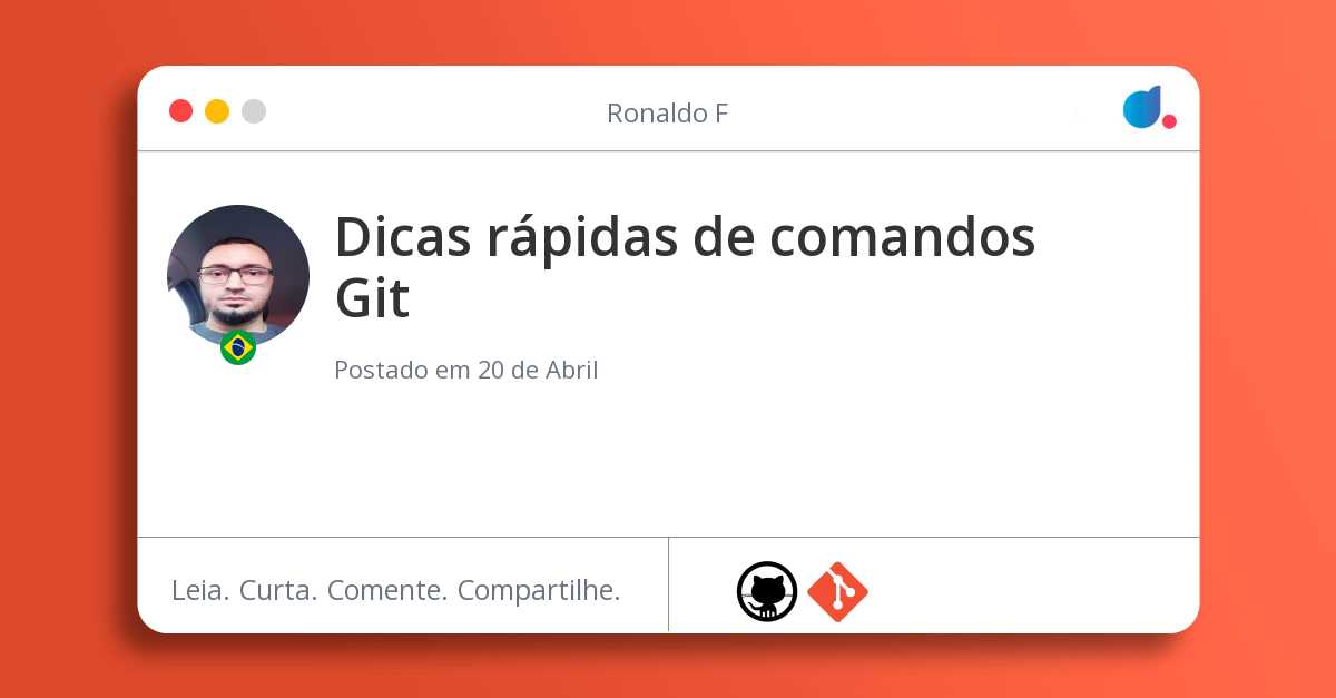 Dicas rápidas de comandos Git