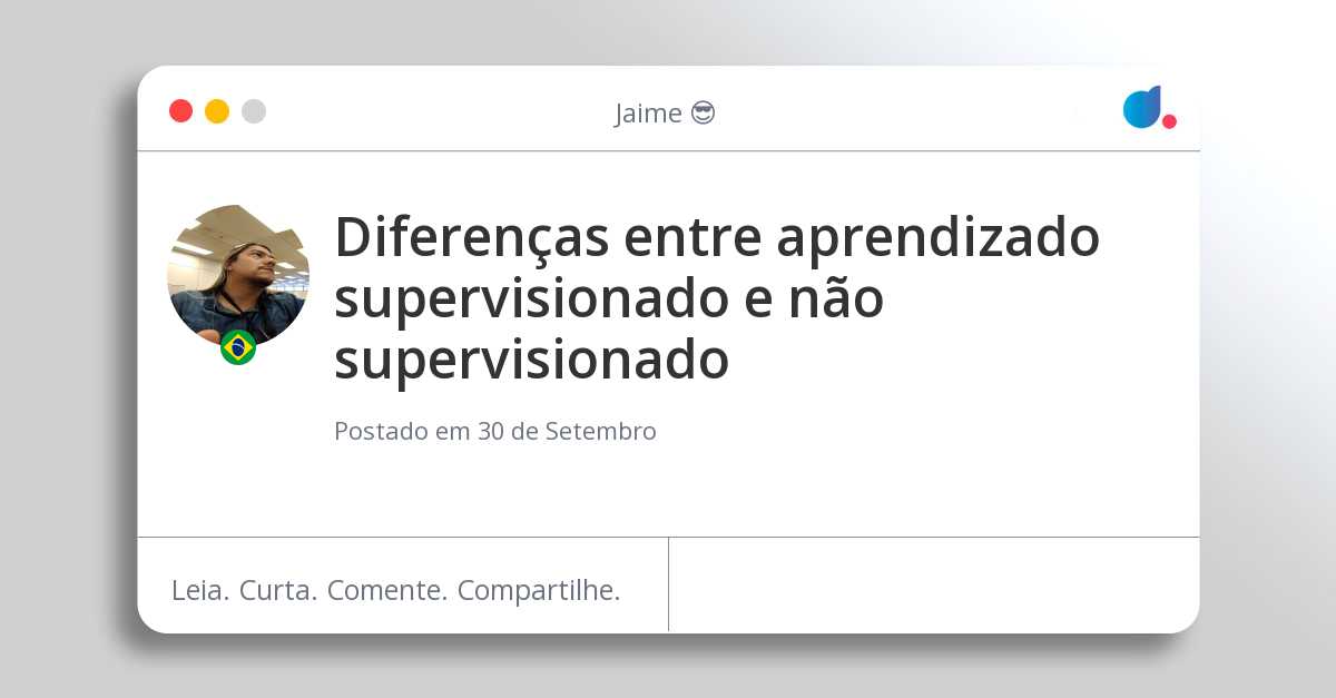Diferenças entre aprendizado supervisionado e não supervisionado
