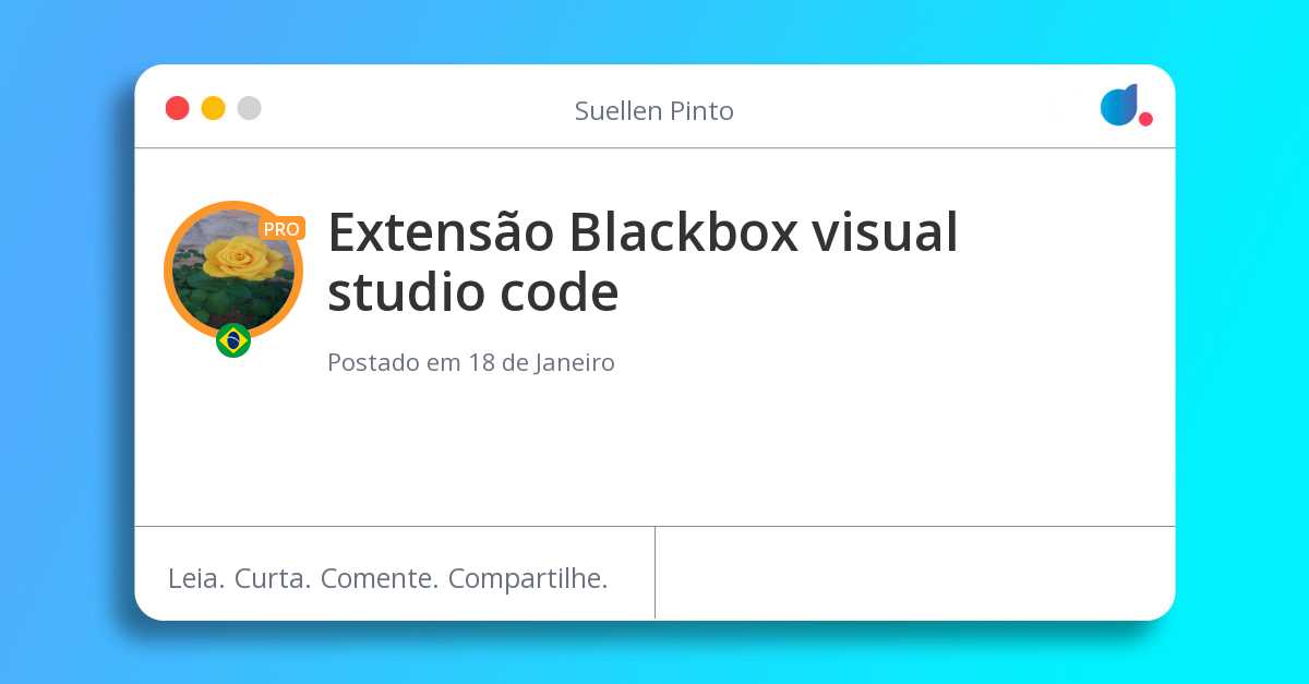 Extensão Blackbox visual studio code