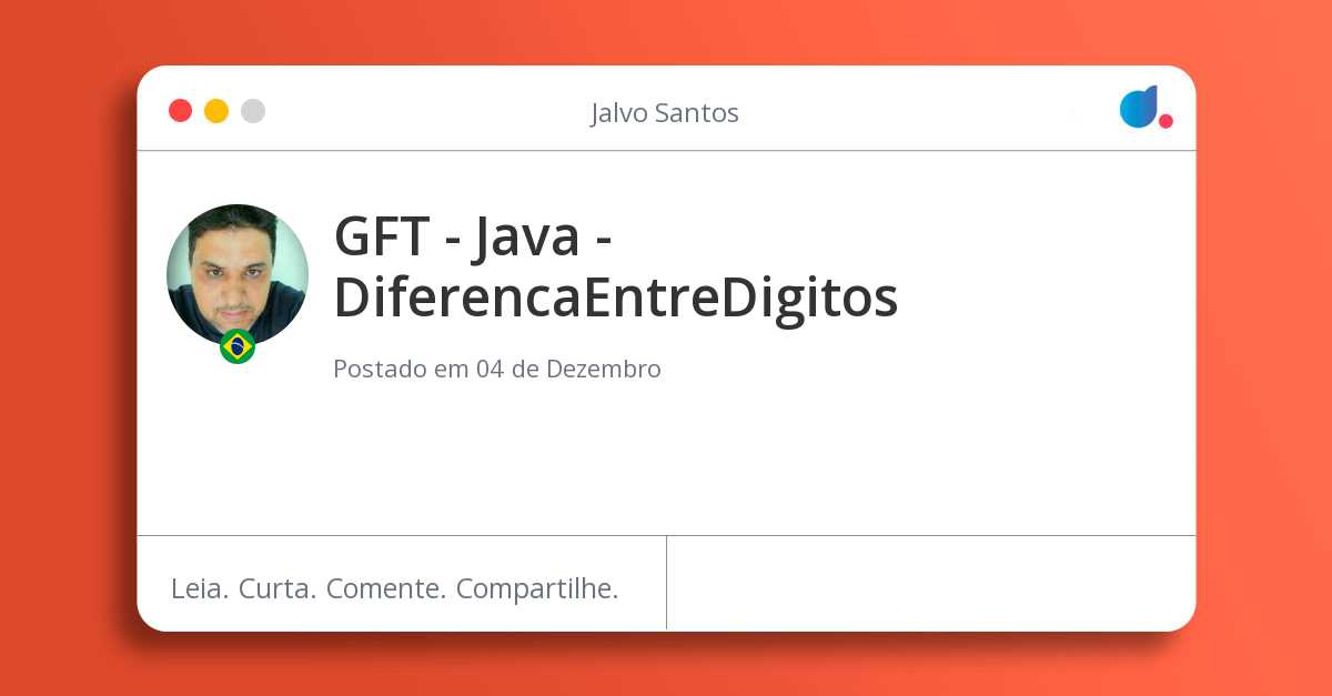GFT - Java - DiferencaEntreDigitos