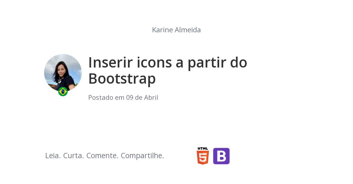 Inserir icons a partir do Bootstrap