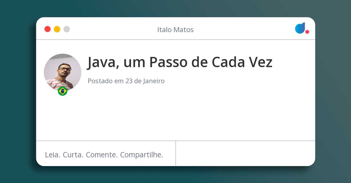 Java, um Passo de Cada Vez