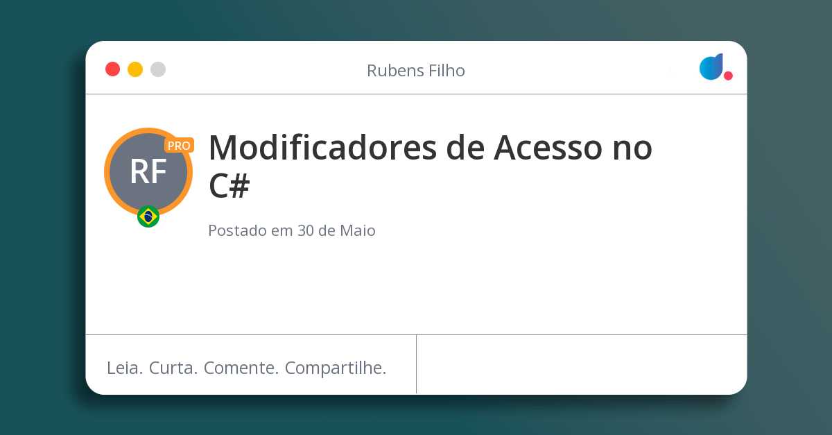 Modificadores de Acesso no C#