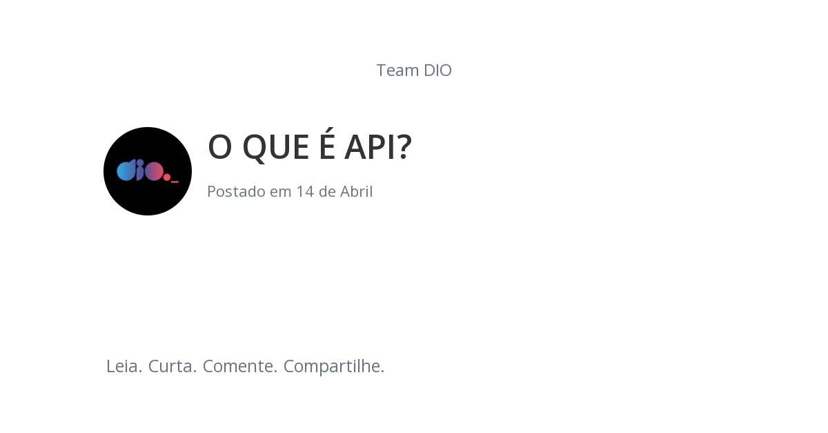 O QUE É API?