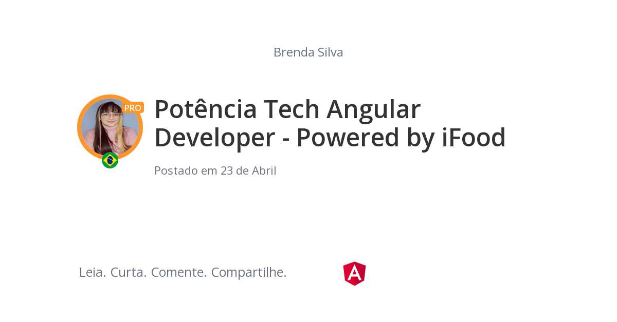 Potência Tech Angular Developer - Powered by iFood