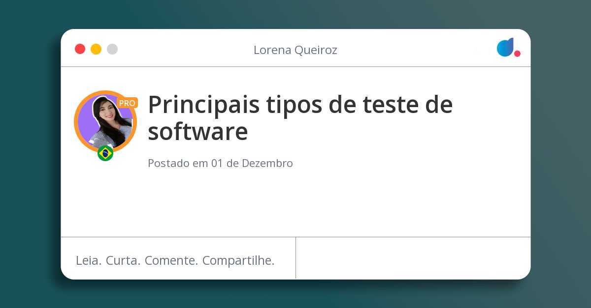Principais tipos de teste de software