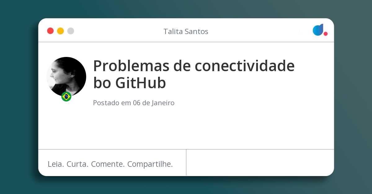 Problemas de Conectividade no GitHub