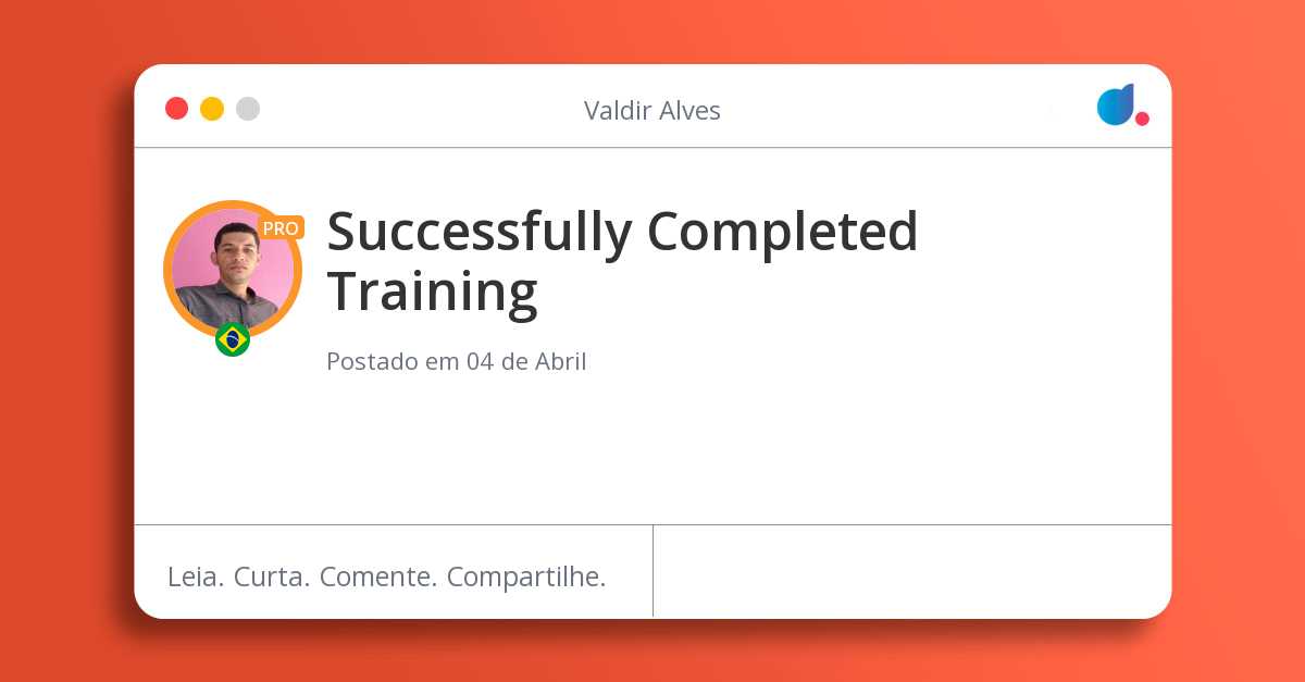 Successfully Completed Training