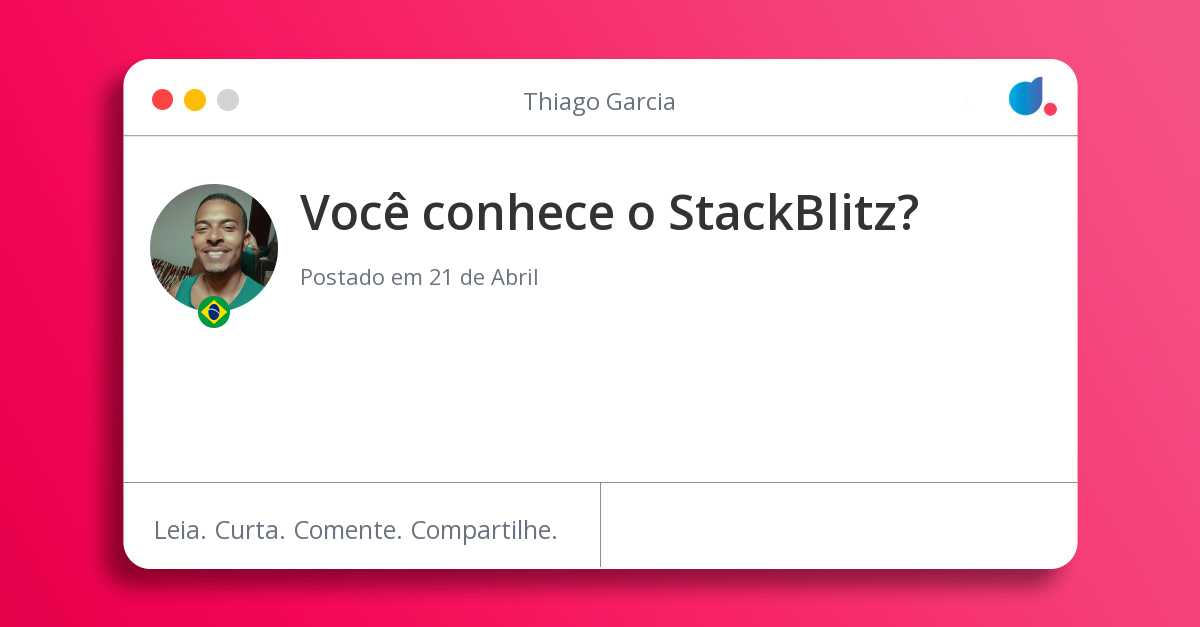 Você conhece o StackBlitz?