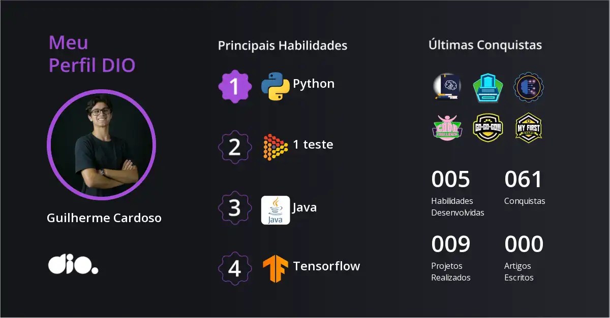 Guilherme Cardoso — DIO Community Profile